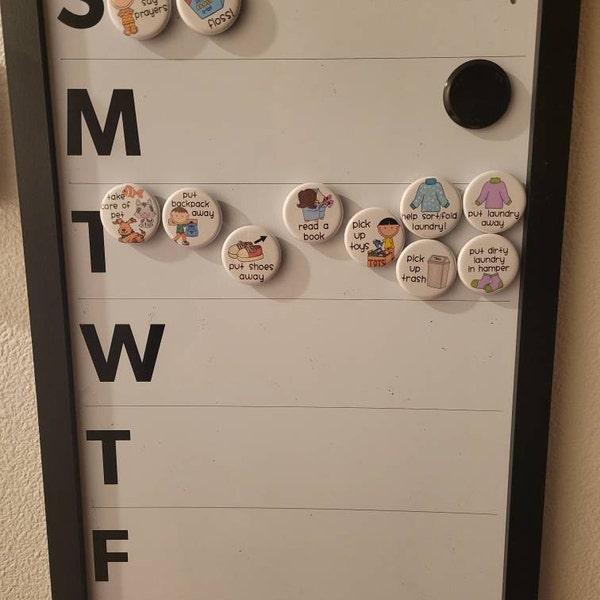 Kids Magnet Daily Routine, Chore Board, Task Chart - Personalized ...