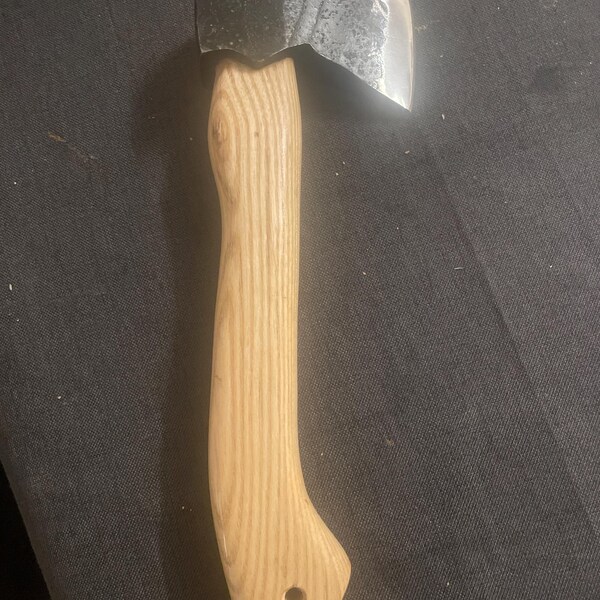 Hand-forged Viking Axe With Hammer Poll – Walnut Handle, Leather ...