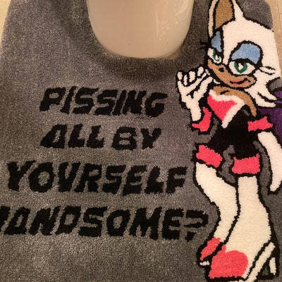 Rouge the Bat pissing All by Yourself Handsome OUTWARD Facing Bathroom ...