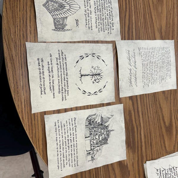 3 Dwarven Runic Pages - Scrolls From the Realm of Tolkien - Etsy