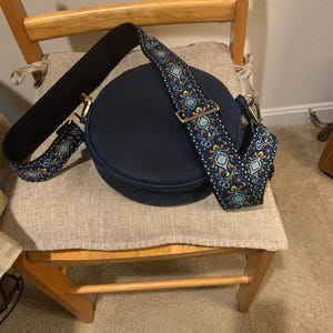 Slim Retro Purse Strap, Geometric Pattern, Replacement Crossbody Strap ...