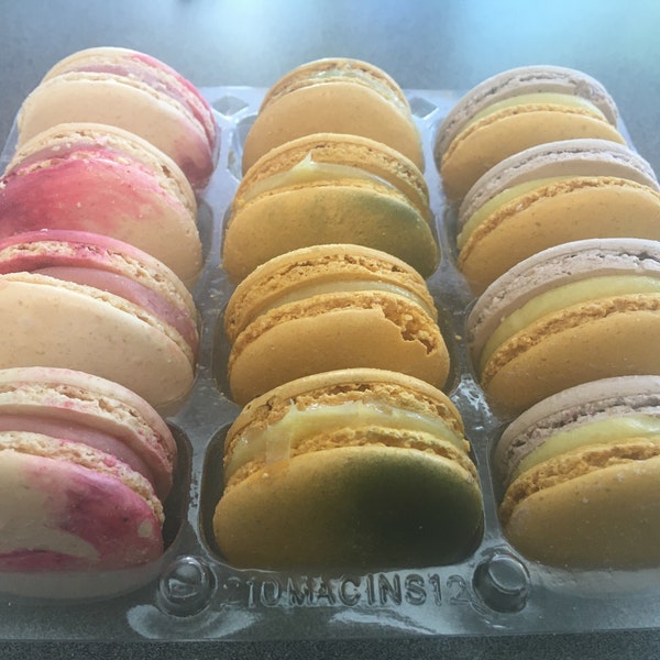 French Macarons 12 Macarons Box Cookies ICE PACK assorted/choose Your ...