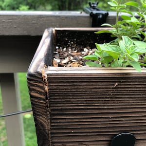 Cedar Railing Planter Box With Brackets, Balcony Planter Box, Hanging Planter Box, Deck Rail ...