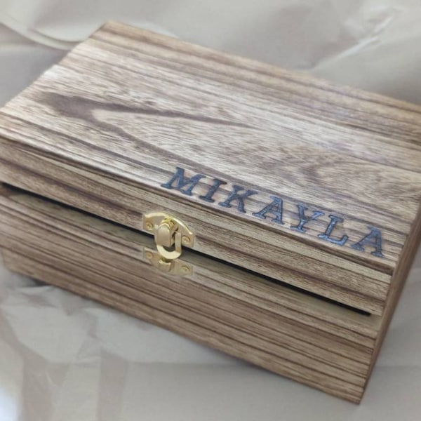 Pre-built or Hand-built Custom Name Wooden Rock Box, Nature Collection ...