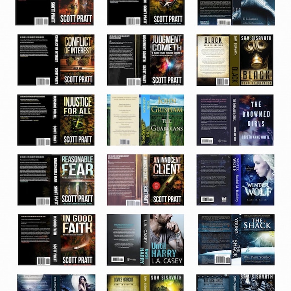 Mini-book Cover Template 1:6 Size - Editable Canva File for Book Cover ...