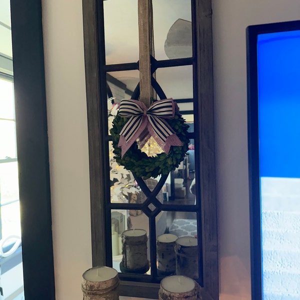 Natural Mesh Burlap Bow, Farmhouse Bow, Farmhouse Burlap Wreath Bow ...