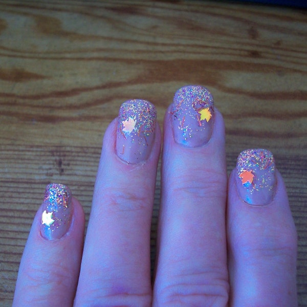 Glitter Nail Art Leaf Shape Spangles Sequins - Etsy