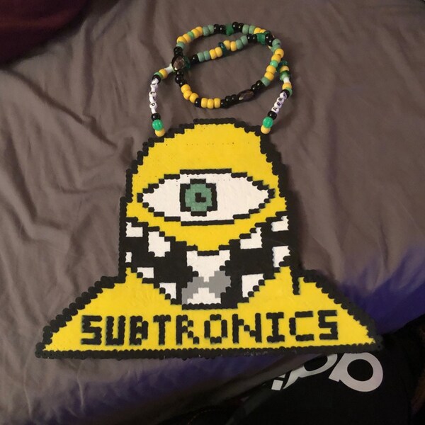 Subtronics Cyclops Octopus Glow in the Dark Plush Perler Kandi Necklace ...