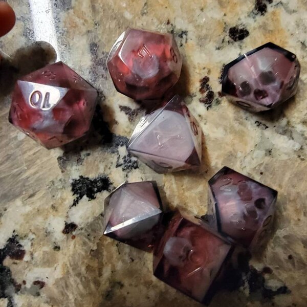 Dice Set Skull Sharp Edge, D&D Dice Set for Dungeons and Dragons D and ...