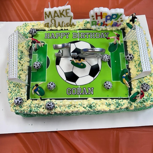 SOCCER BALL Edible Cake Topper Image Birthday Sport Party Decoration - Etsy