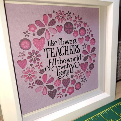 3D TEACHERS Svg Teacher Appreciation Day Shadowbox Svg for Cricut for ...