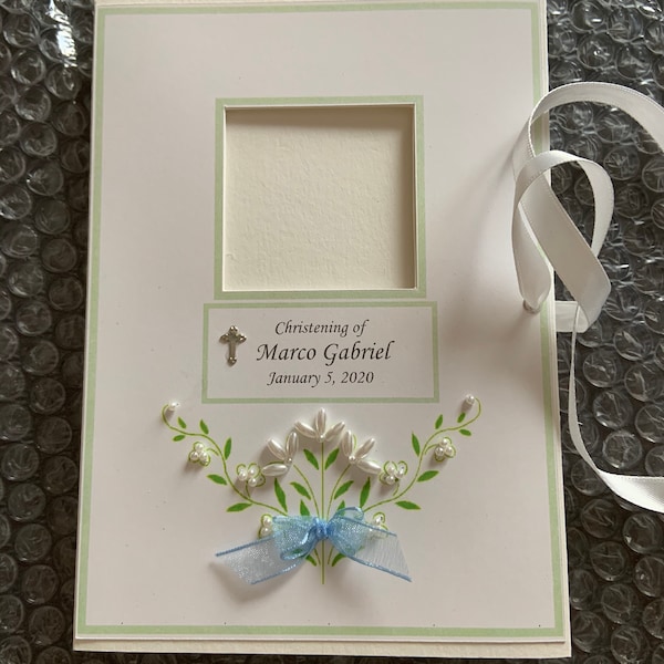 Baptism Photo Album, Personalized Photo Album, Baby Gift, Christening ...