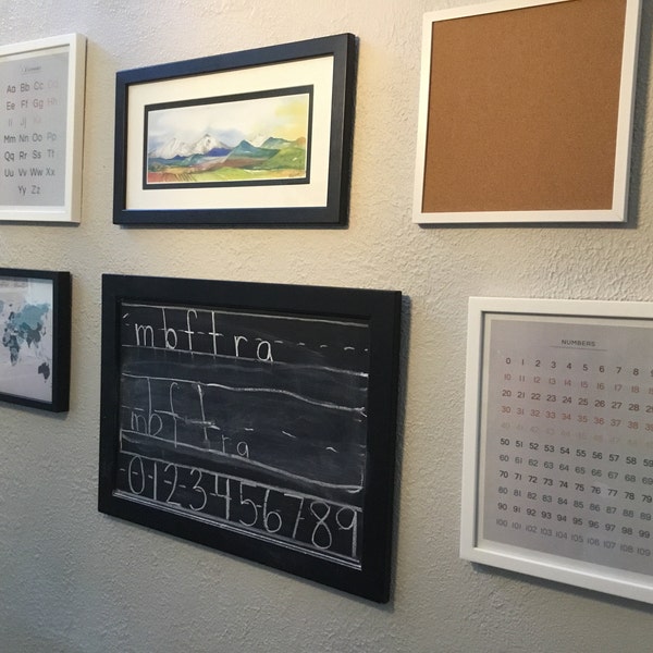 Alphabet Chart - Black and White - Children's Bedroom, Nursery or ...