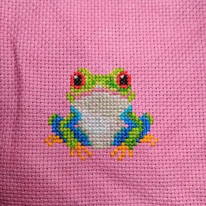 Red-eyed Tree Frog Cross Stitch PDF Red-eyed Tree Frog Embroidery ...
