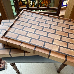 Brick Design End Grain Hard Maple & Black Walnut Chopping - Etsy