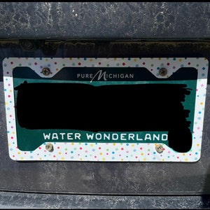 Wildflower License Plate, Minimal Floral License Plate, Boho License ...