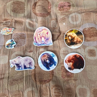 STC071 Bear 480 Otis Sticker, Brooks Falls Bear Sticker, Katmai ...