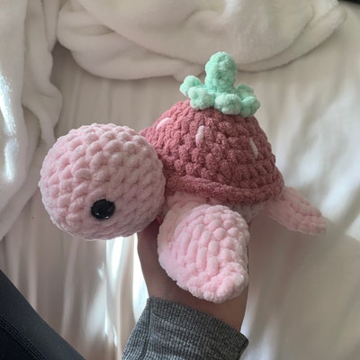 Crochet Mini Strawberry Turtle Pattern PDF Download Beginner Friendly ...