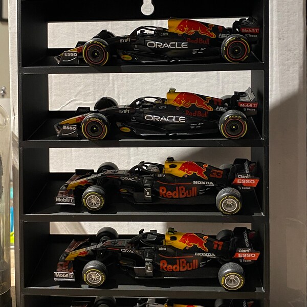 V1 6 Car Tilted 1:43 1/43 F1 Race Car Costco Display Stand Wall Mount ...