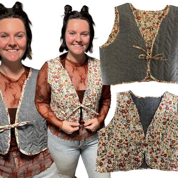 Ruby Vest PDF Sewing Pattern Size Inclusive 0-34 Beginner Friendly ...