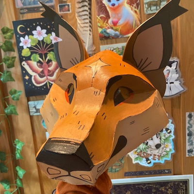 Kitsune Fox Mask digital Pattern for EVA Foam With Video Tutorial - Etsy
