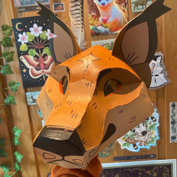 Kitsune Fox Mask **digital Pattern** for EVA Foam With Video Tutorial ...