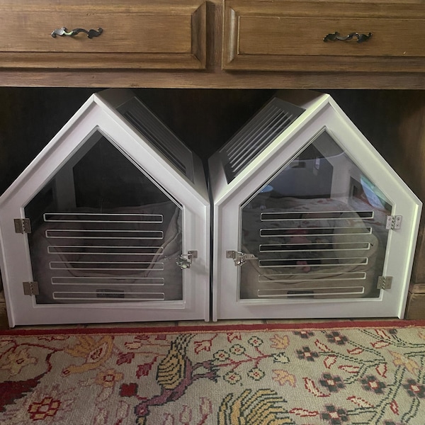 Fully Transparent Modern Dog and Cat Crate With Acrylic Sides Petso ...