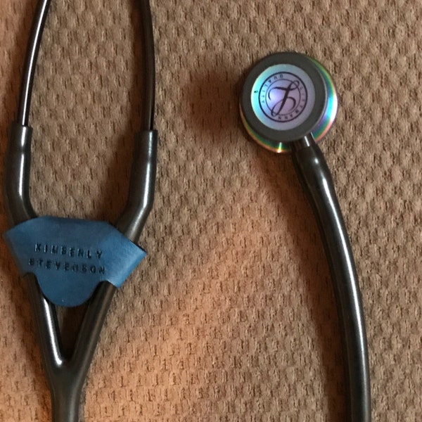 Personalized Leather Cardiologist Stethoscope ID Tag: Custom Medical ...