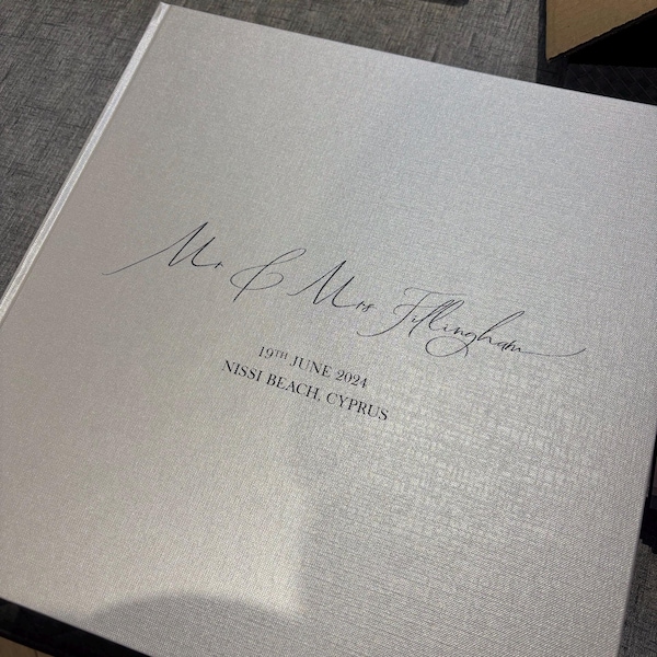 Large Traditional Book Bound Plain Photograph Album With Opaque ...