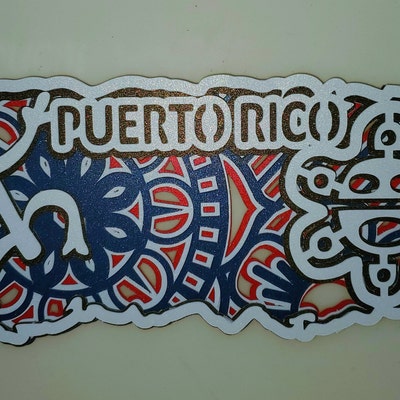 Layered 3D Mandala Puerto Rico SVG 5 Layers 3D Layered DXF Laser Cut ...