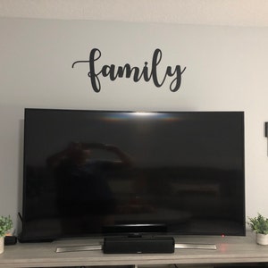 Family Metal Word Art Honey Script Word Art Indoor Outdoor Family Metal ...