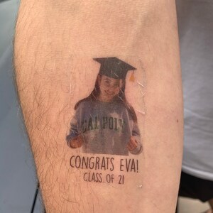 Personalized Graduation Party PHOTO Face Temporary Tattoos // - Etsy