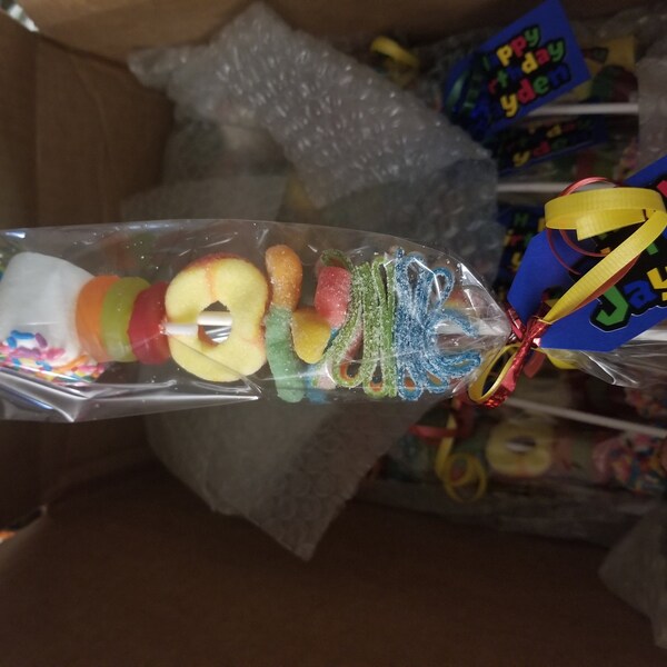 Large Quantity Super Mario Candy Kabobs With FREE Personalized Tags ...