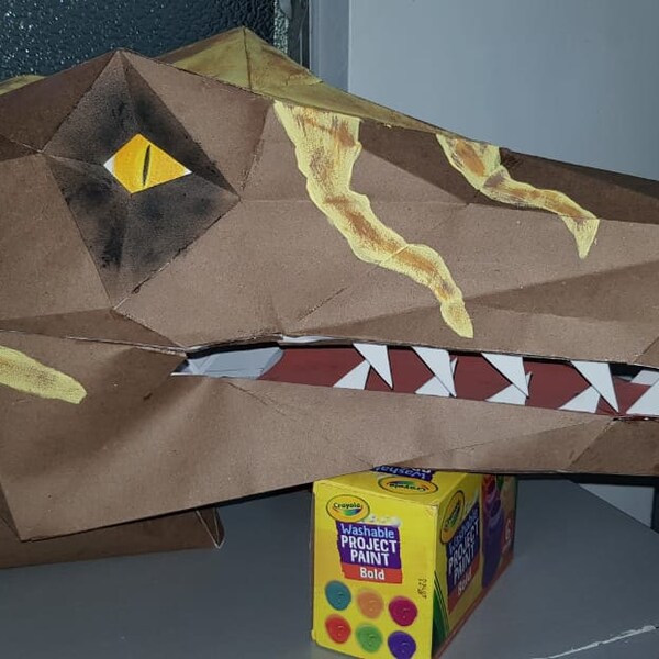 Dinosaur Mask - Spinosaurus PDF Pattern | Dinosaur Costume | Jurassic ...