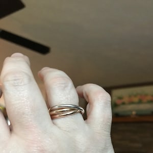 Mixed Metal Rolling Ring 4.5mm - Etsy