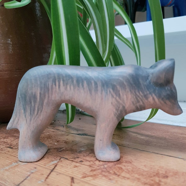 Wooden Cougar Figurine Mountain Lion Figurine Panther Figure Puma ...