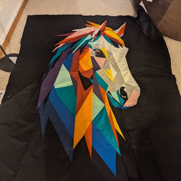 Whimsical Horse Quilt Pattern, Foundation Paper Piecing Pattern, Quilt ...