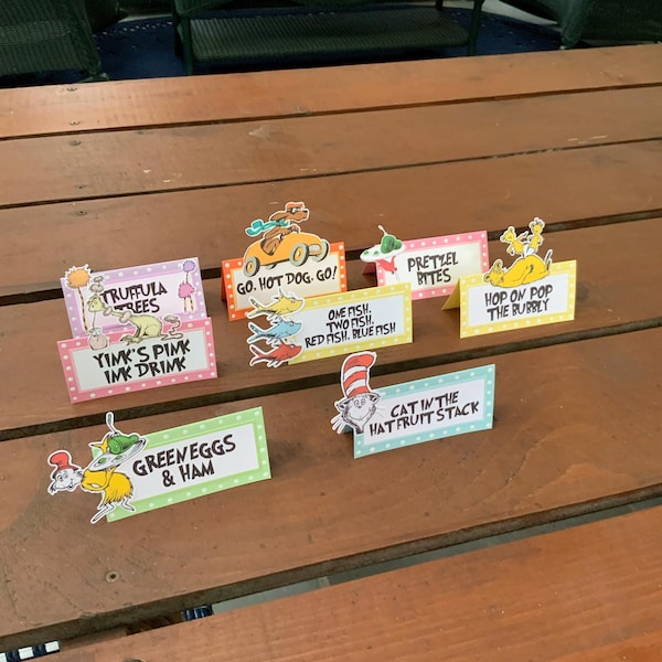 Dr. Seuss Inspired Food Labels- Set of 8 - Etsy