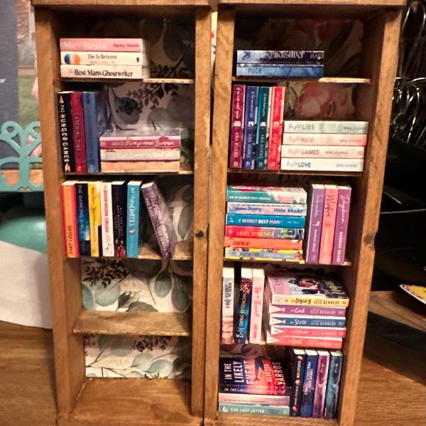 Mini Bookcase/bookshelf for Mini Books | Tall - Etsy