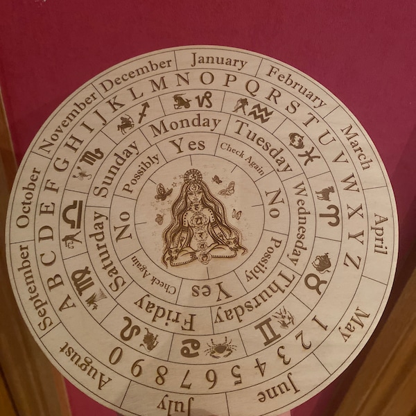 Wooden Pendulum Spiritual Dowsing Board Laser Engraved - Etsy Canada