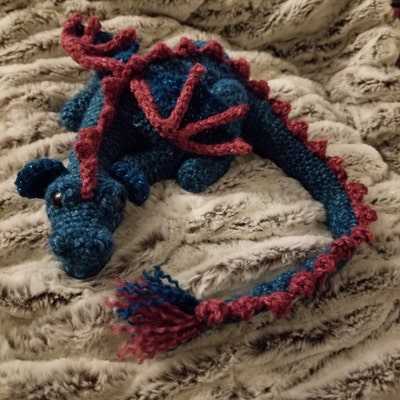 Curvy Sleeping Dragon Crochet Amigurumi Pattern DIGITAL PDF by - Etsy