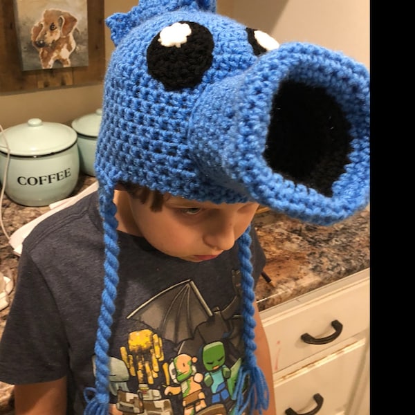 Ice Peashooter Pea Shooter Crochet Hat Beanie Stocking Cap With ...