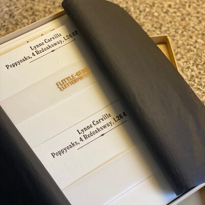 Embossed Personalised Cards Letterpress Printed Correspondence Cards ...