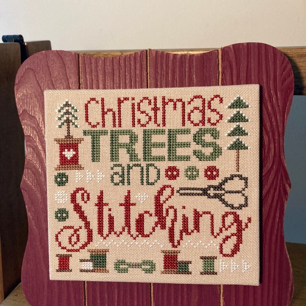 Christmas Trees and Stitching Please Cross Stitch by Lindsey Weight of ...