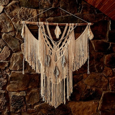 Large Macrame Backdrop, Extra Large Macrame Wall Decor With Tassels ...