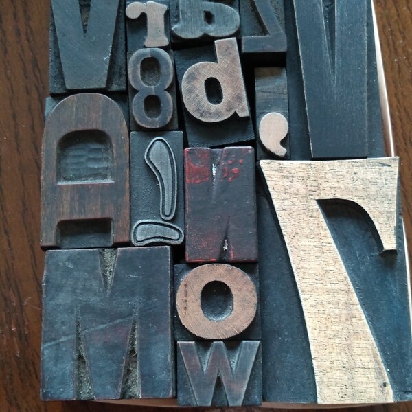 Letterpress Wooden Printing Blocks Each is 34mm High, Pick Your Letter ...
