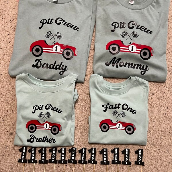 Matching Family Fast One Birthday SVG, Race Car Birthday Svg, 1rs ...
