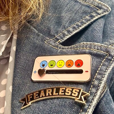 SLIDING ENAMEL PIN Autism Pin, Nonverbal Pin, Mental Health, Chronic ...