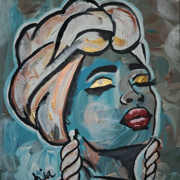 LAYLA Painting Tutorial for Adults Traceable How to Paint a Lady With a ...