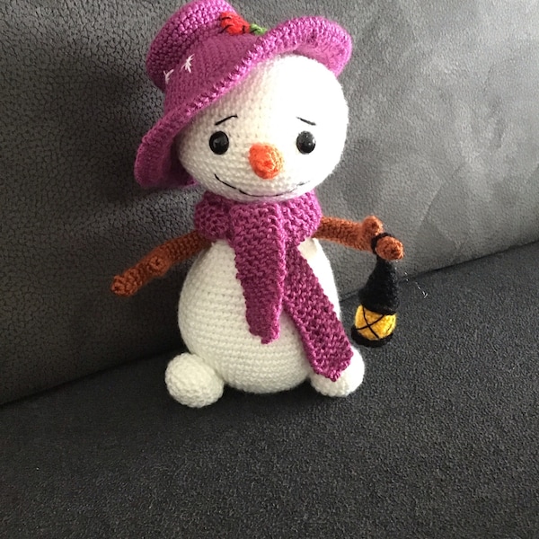 Crochet Snowman Pattern. Cute Snowman Amigurumi Pattern. Crochet ...